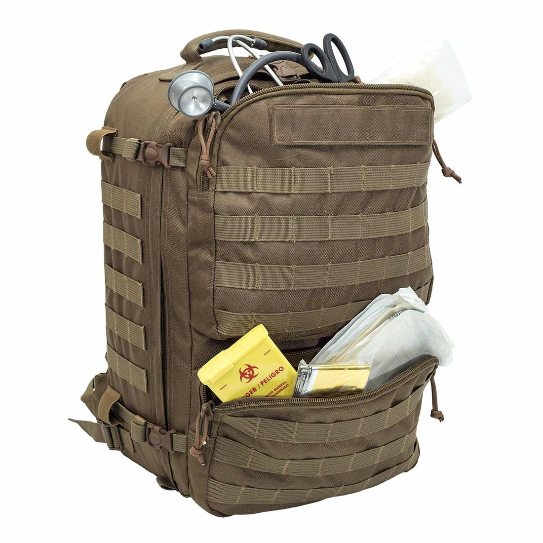 Elite PARAMED'S Rescue & Tactical Backpack - Coyote Tan – Medisave UK
