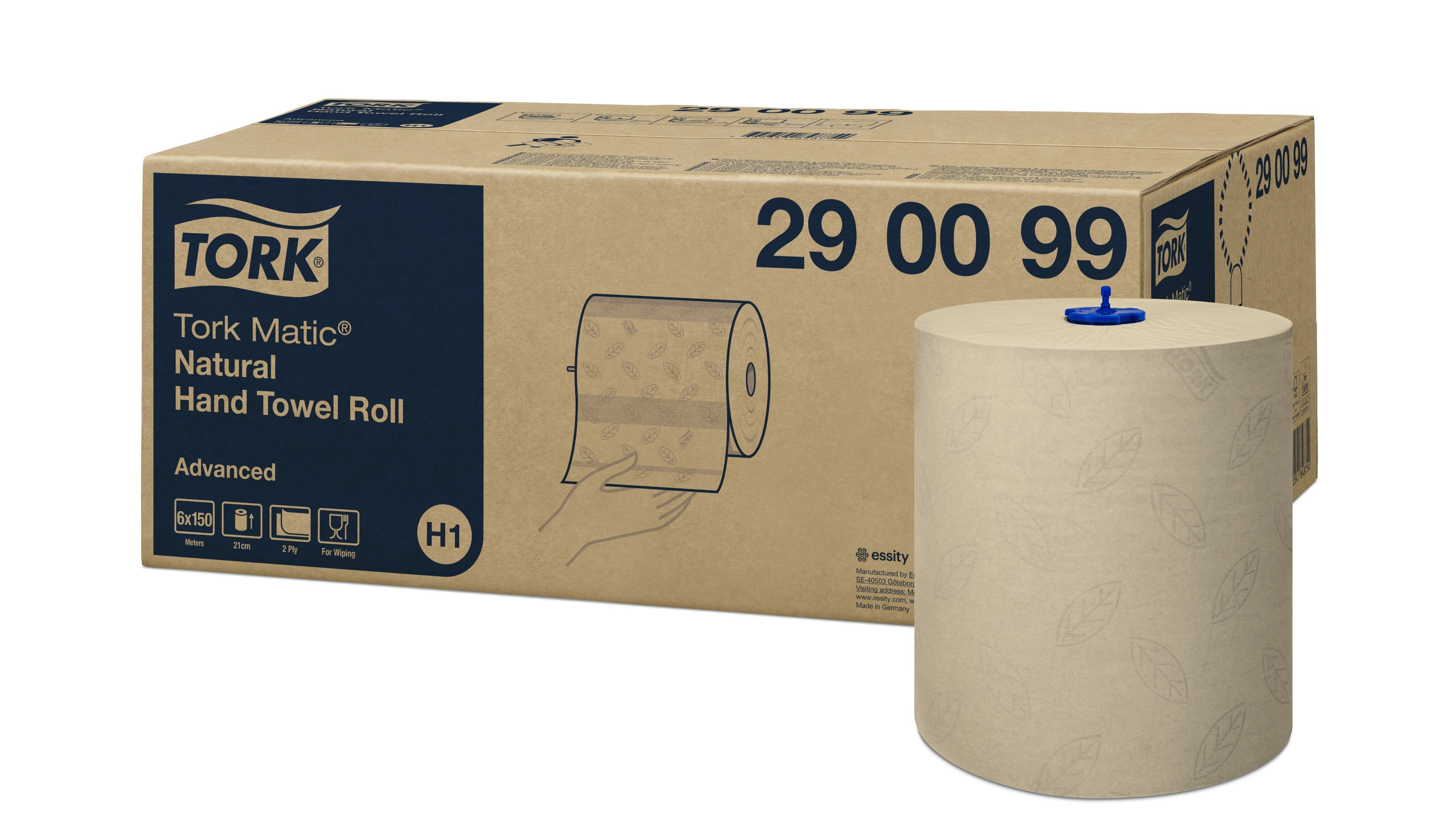 Tork Matic Natural Hand Towel Roll, Advanced (6x1) – Medisave UK
