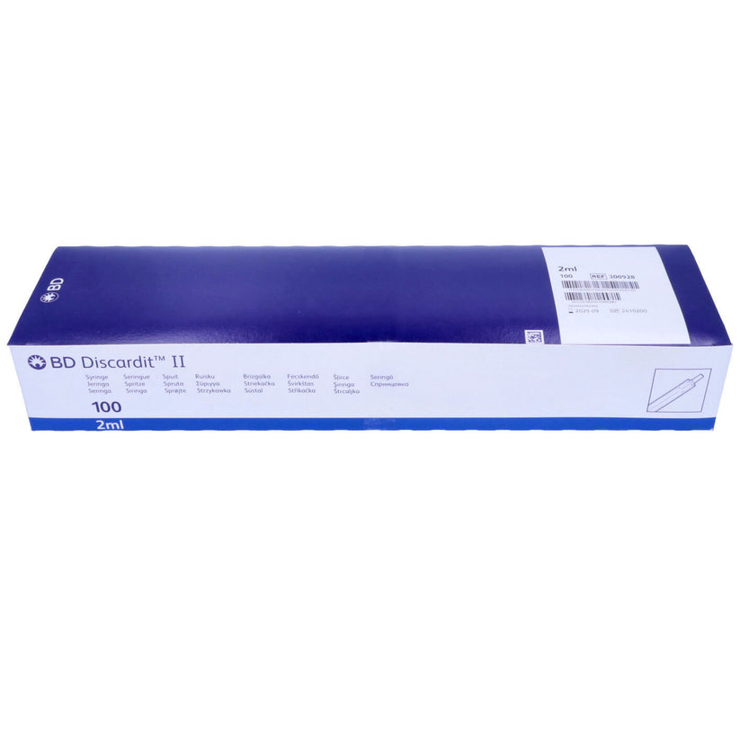 BD Discardit 2ml Concentric tip Syringe, 2 piece - Box of 100 – Medisave UK