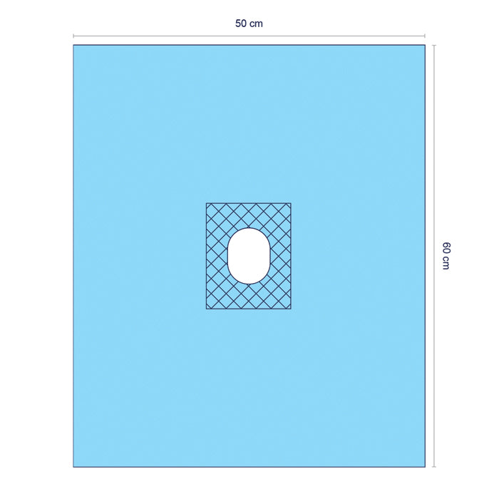 Sterile Surgical Drape with Adhesive Aperture - 50cm x 60cm - Pack of ...
