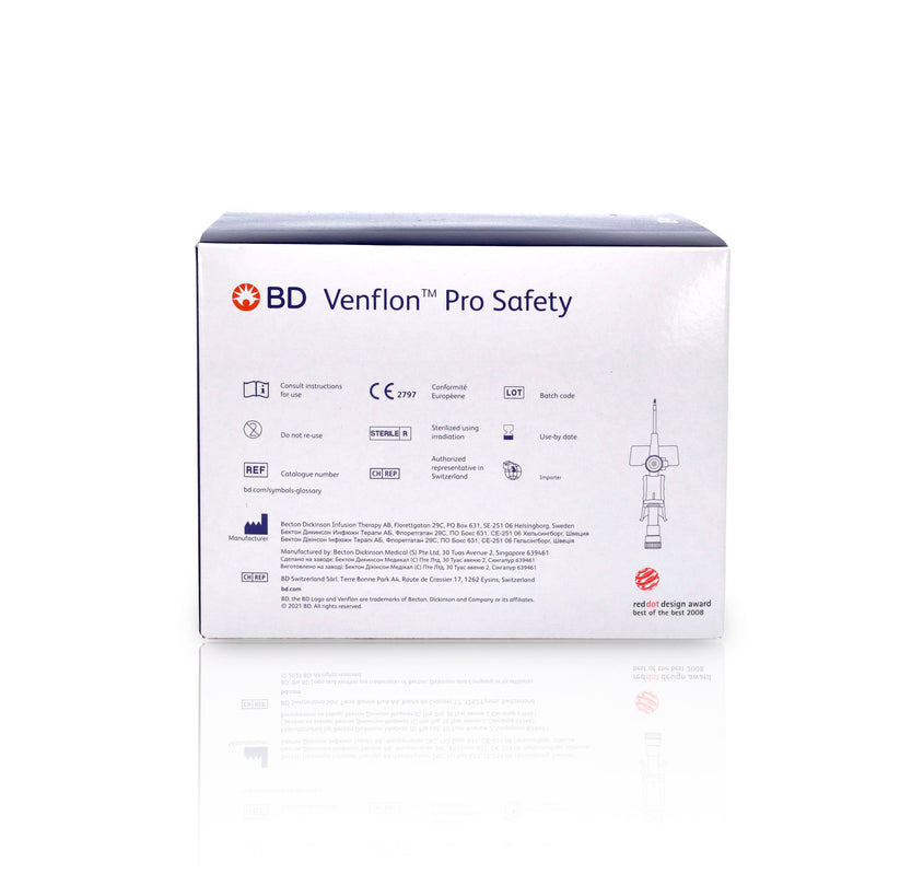 BD Venflon Pro Safety™ 14g x 45mm, Orange - Box of 50 – Medisave UK