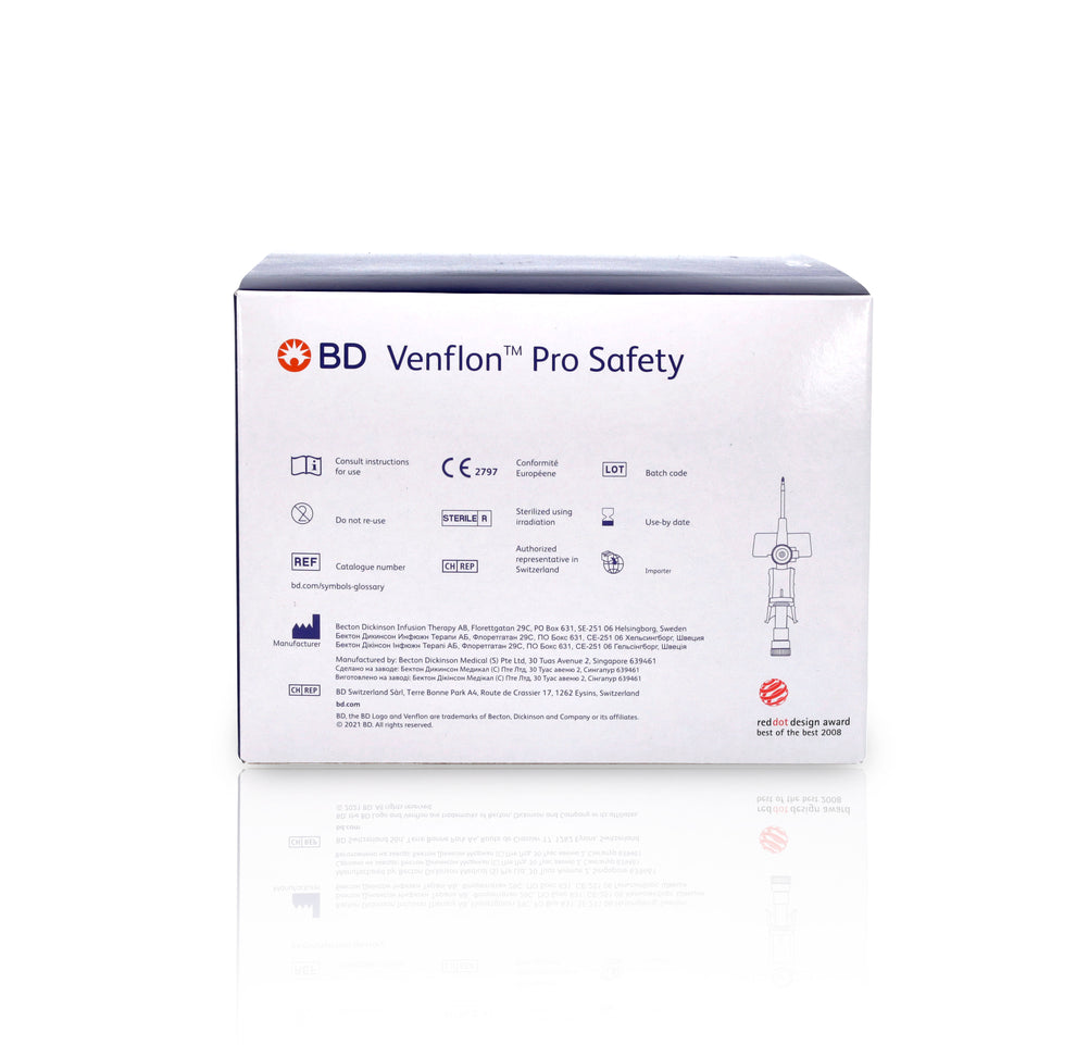 BD Venflon Pro Safety™ 14g x 45mm, Orange - Box of 50 – Medisave UK