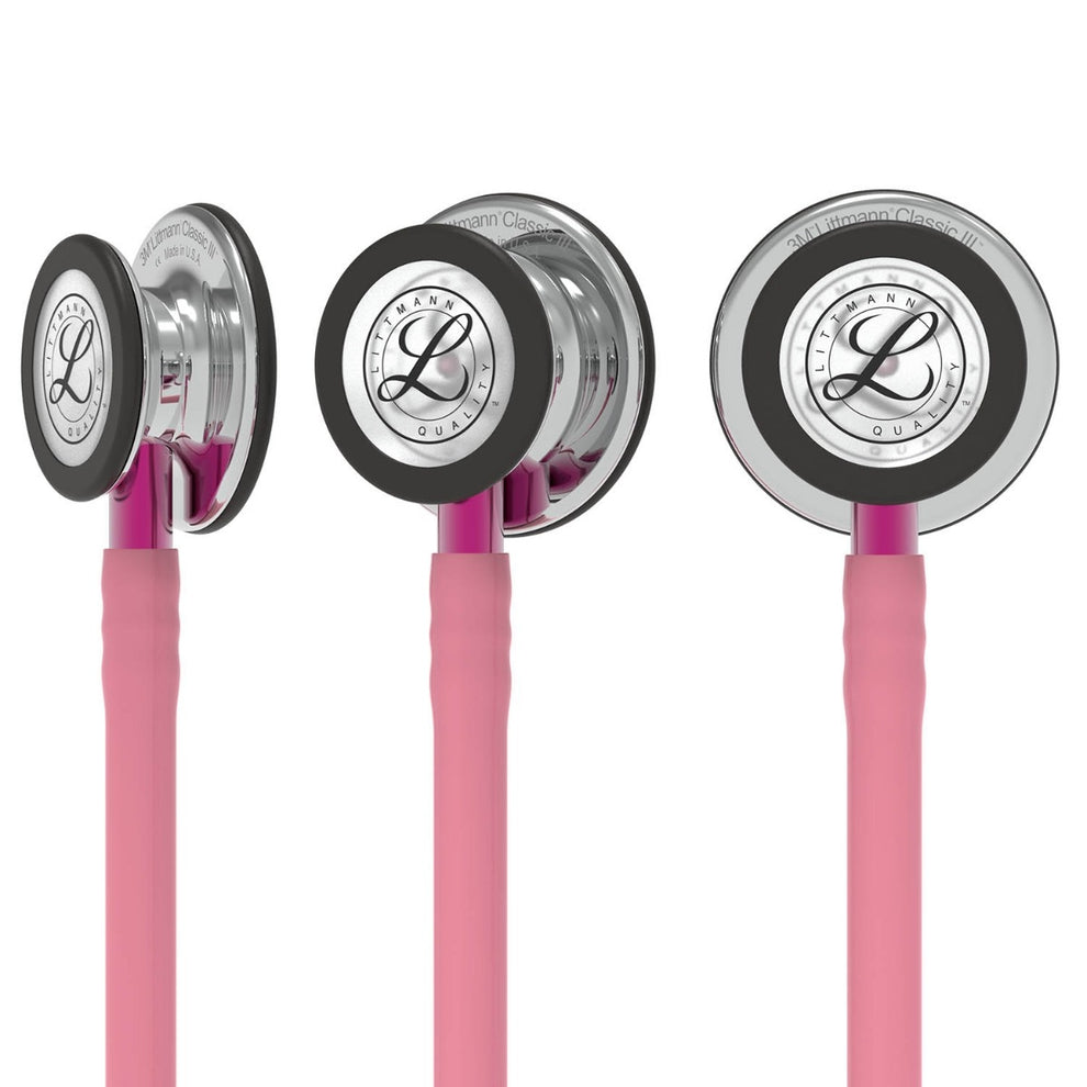 Littmann Classic III Monitoring Stethoscope: Mirror & Pearl Pink - Pin ...