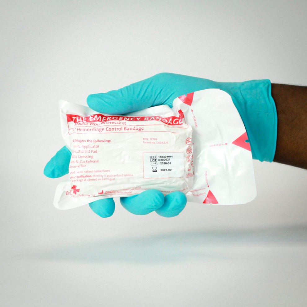 Israeli Bandage - Civilian Emergency Care Bandage® 4" Wound Pad With P ...