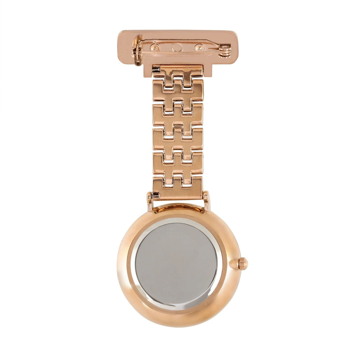 Annie Apple Nurses Fob Watch - Aurora - Grey/Rose Gold - Link - 35mm ...