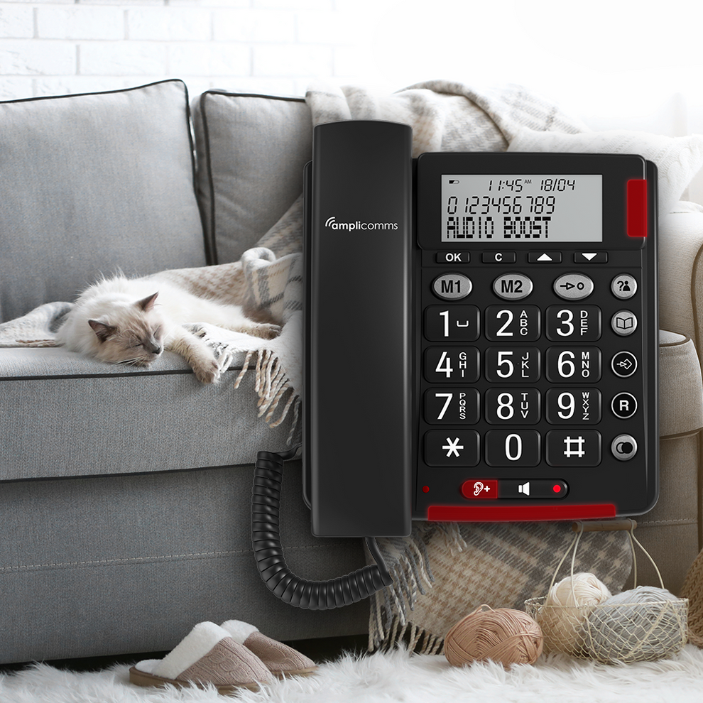 Amplicomms BigTel 48 Plus Black - Corded Phone – Medisave UK