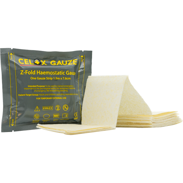 Celox Haemostatic Gauze - 5ft Z-Fold – Medisave UK