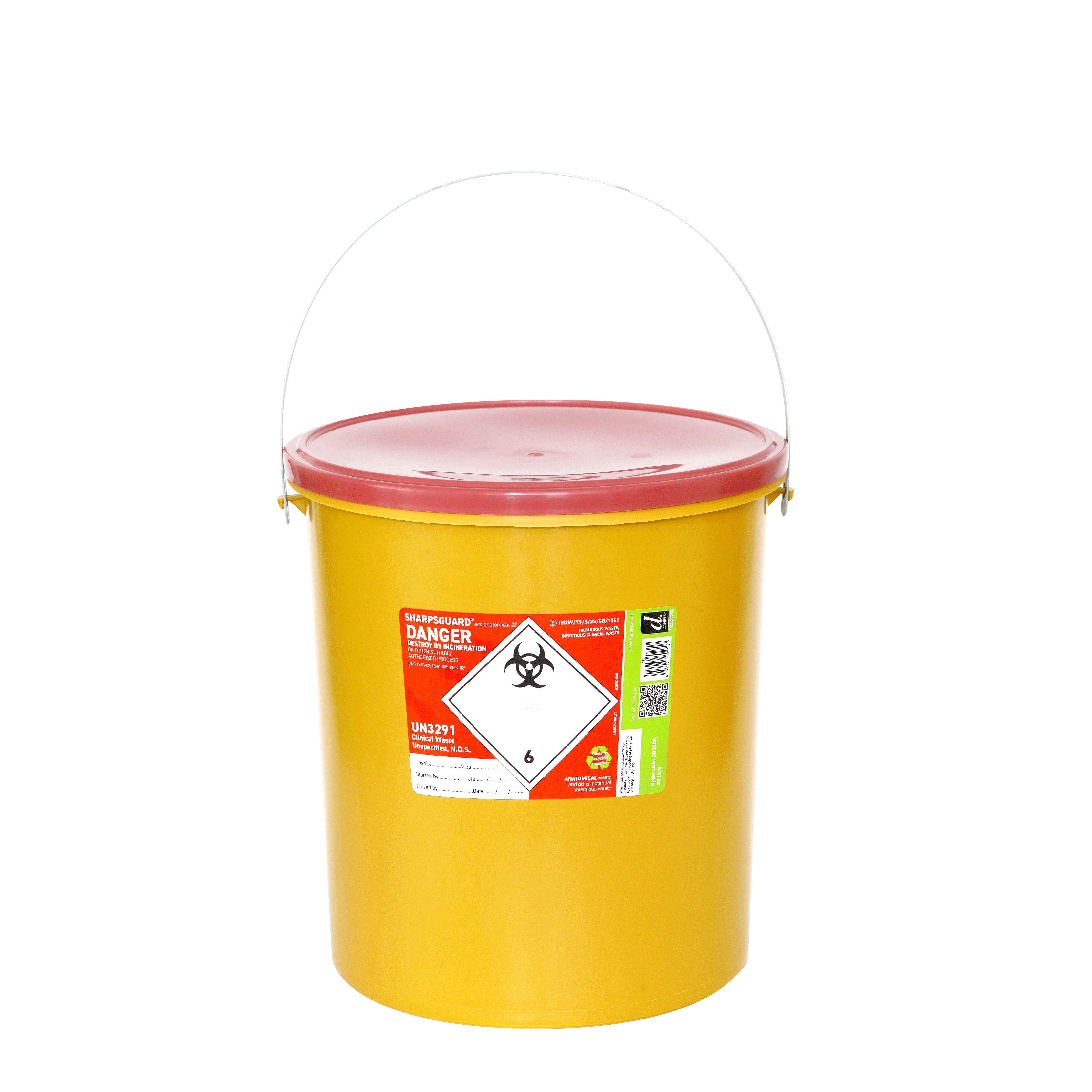 SHARPSGUARD Anatomical 22 Sharps Bin – Medisave UK