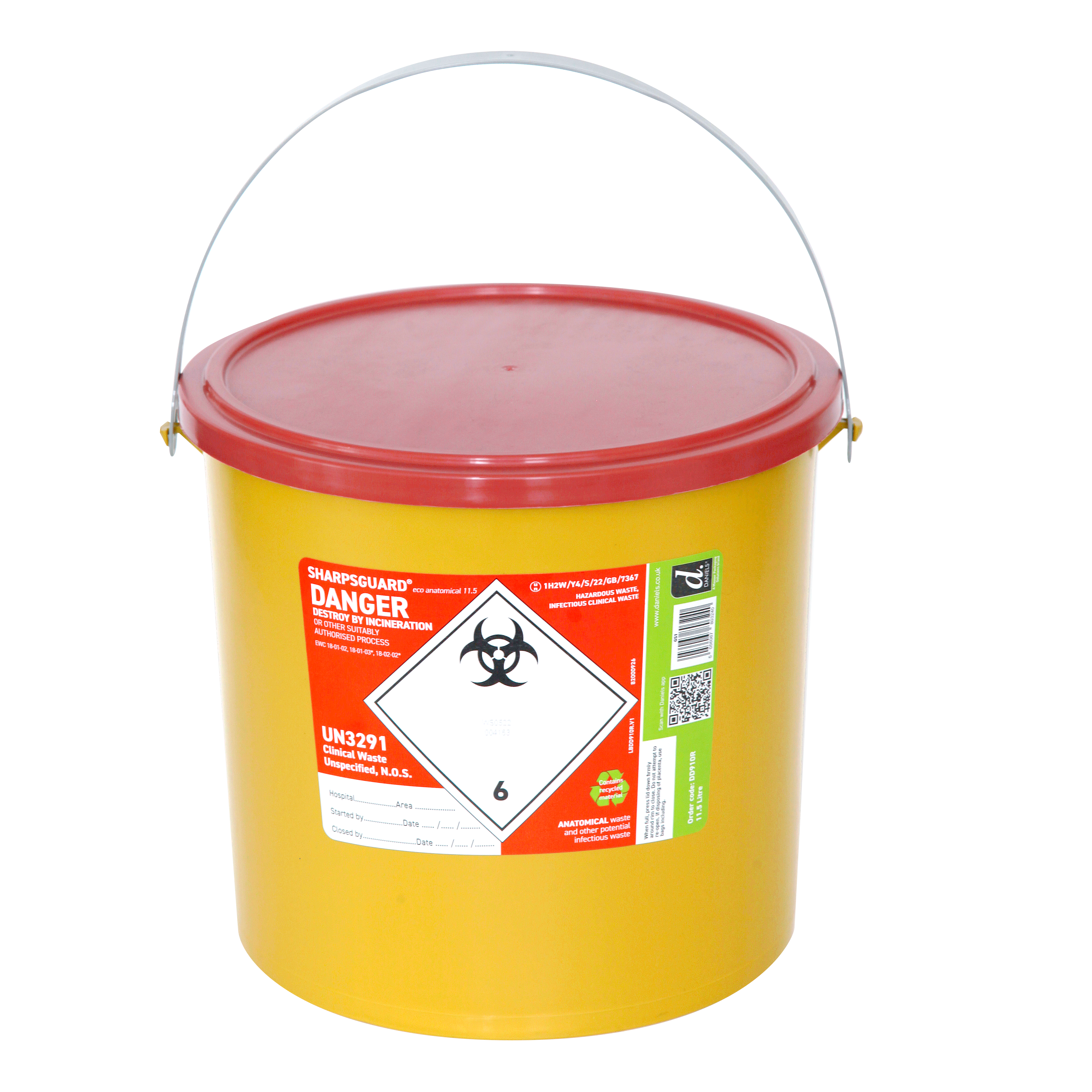 SHARPSGUARD Anatomical 11.5 Sharps Bin – Medisave UK
