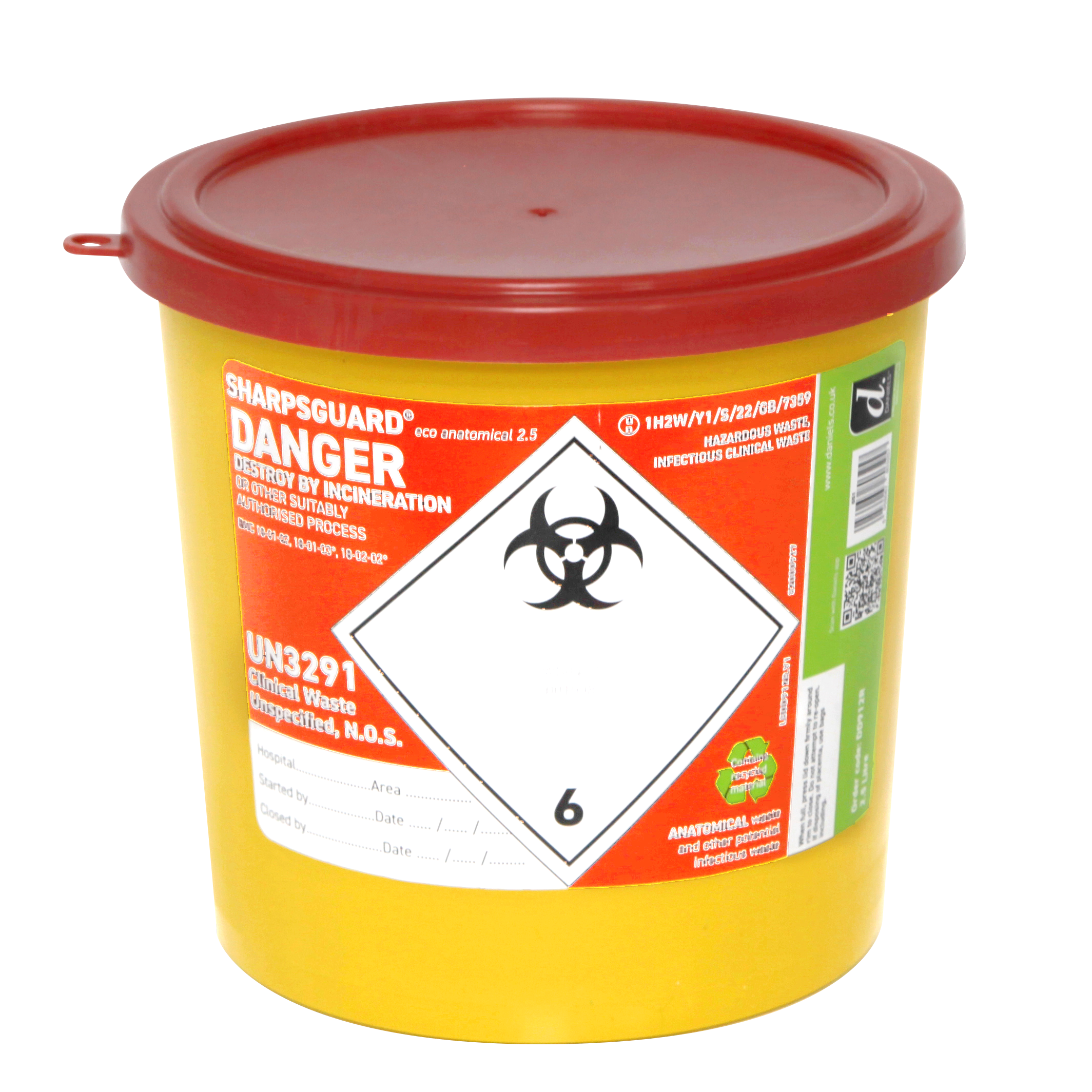 SHARPSGUARD Anatomical 2.5 Sharps Bin – Medisave UK