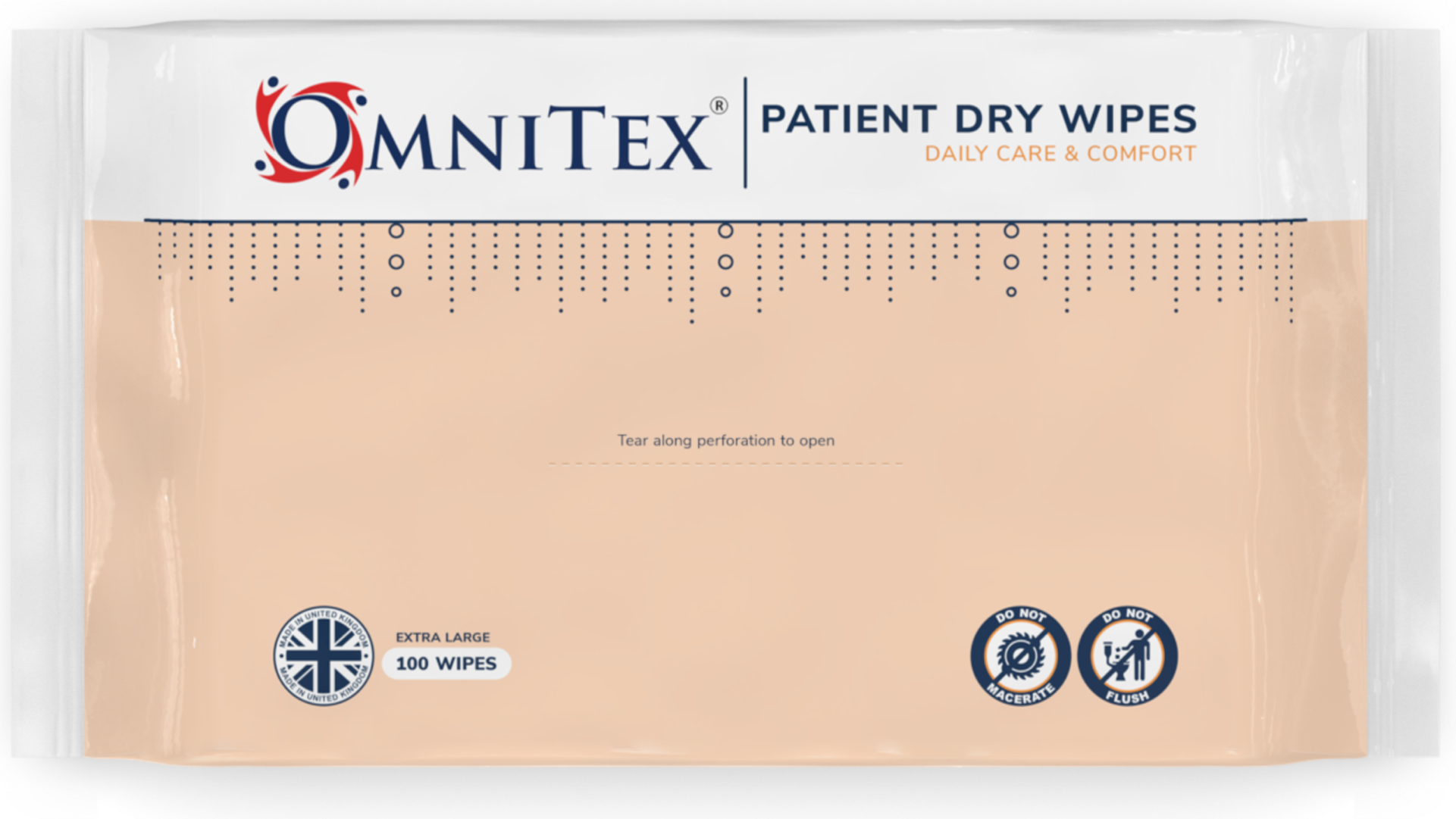 Extra Large Patient Dry Wipes - 32cm x 28cm - Pack of 100 – Medisave UK