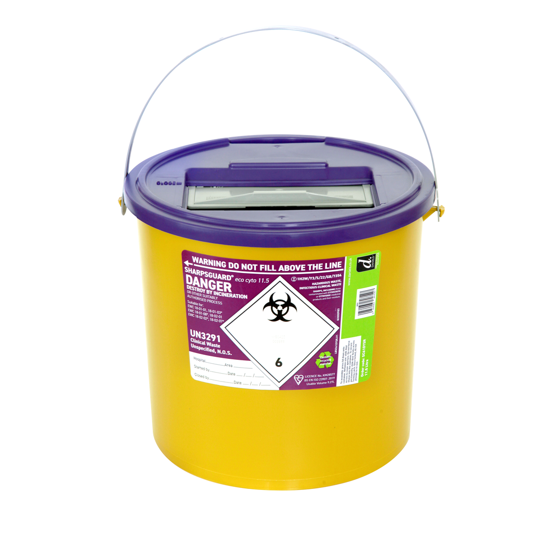Sharpsguard Cyto 11.5 Litre Sharps Bin – Medisave UK