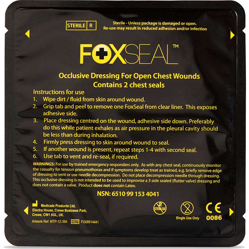Foxseal Occlusive Chest Seal - Twin Pack – Medisave UK