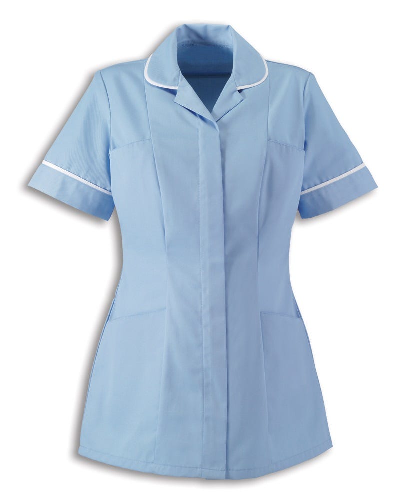 Traditional Nurses Tunic with Contemporary Cut - Pale Blue – Medisave UK