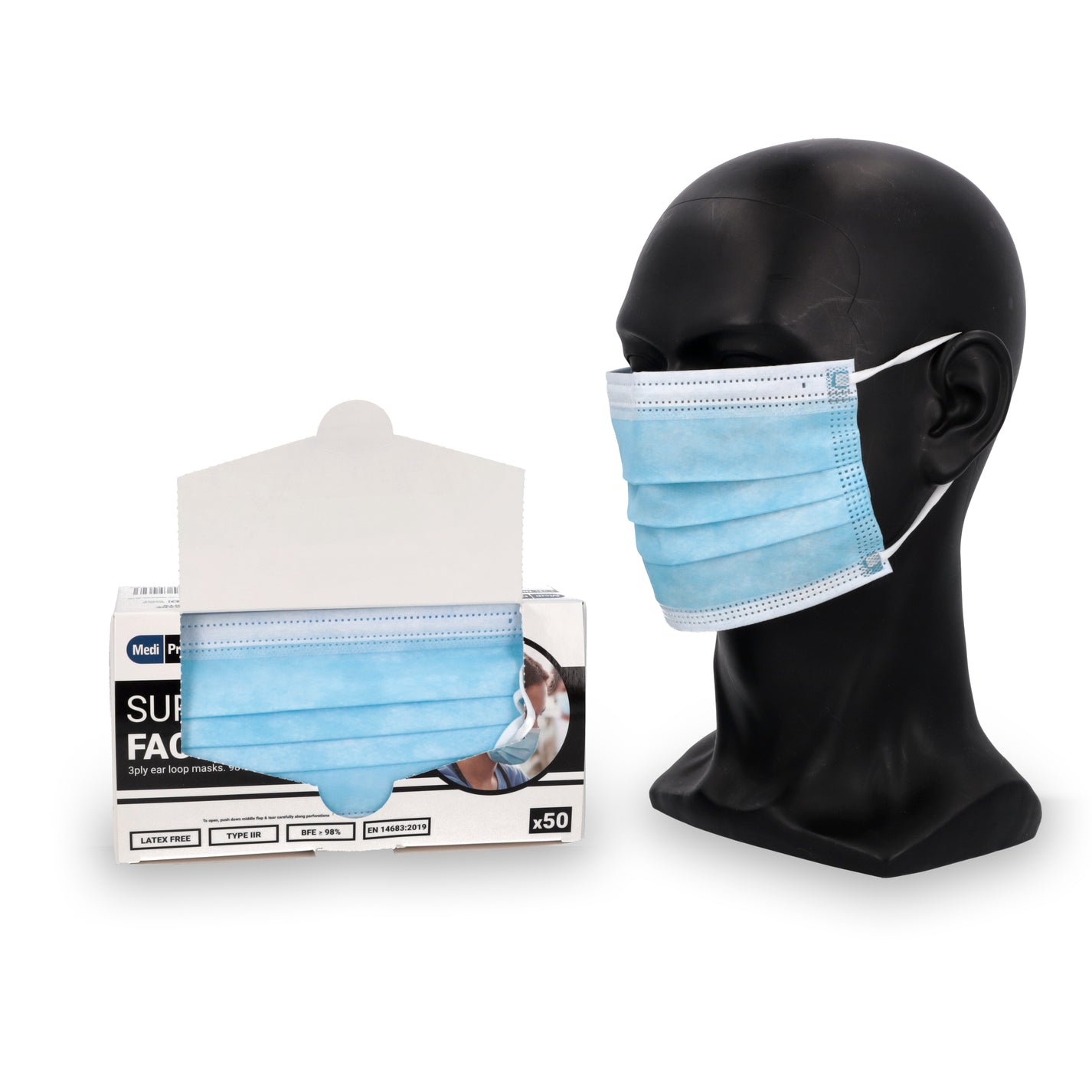 Surgical Face Masks - Type IIR Certified x 50 – Medisave UK