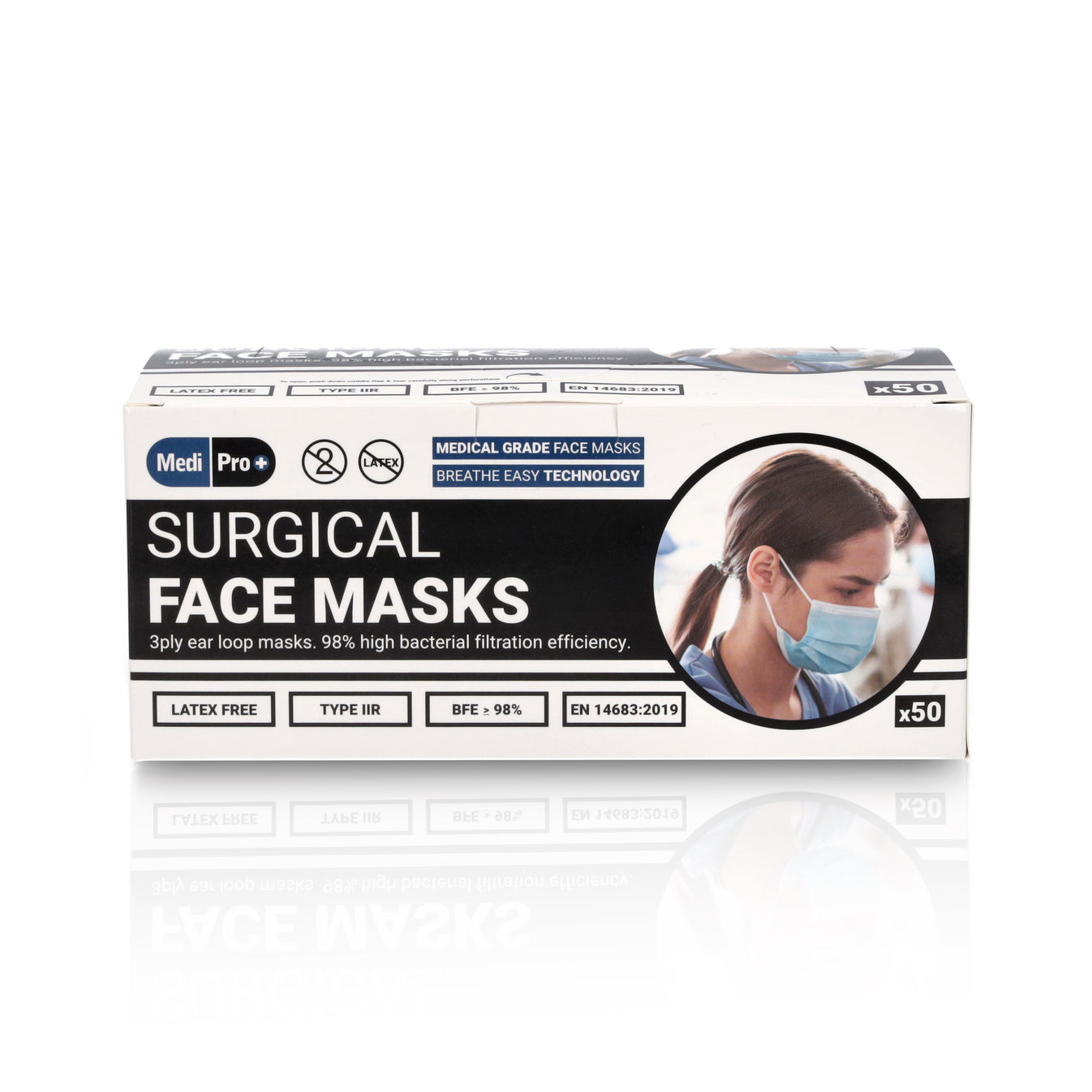 Surgical Face Masks - Type IIR Certified x 50 – Medisave UK