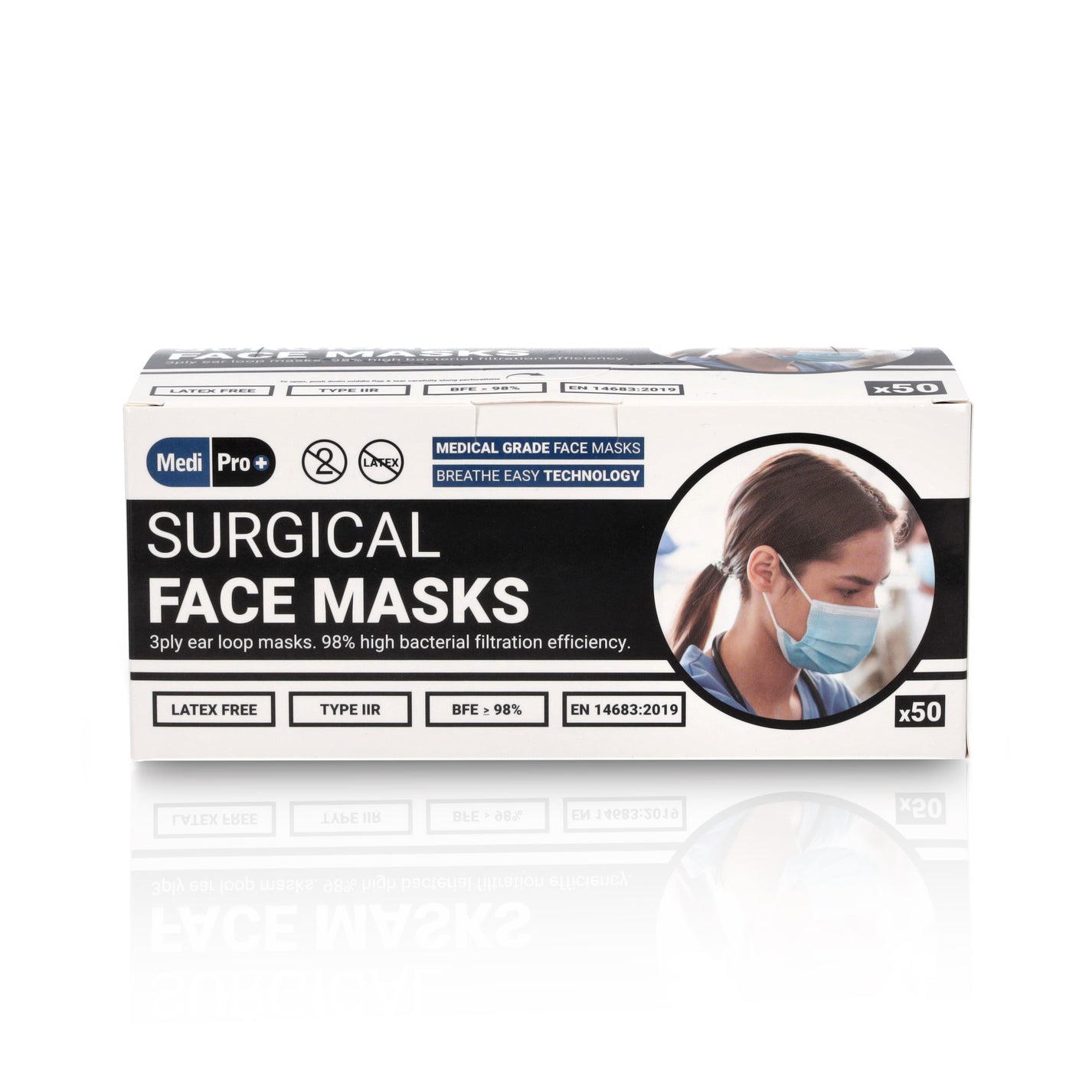 Surgical Face Masks - Type IIR Certified x 50 – Medisave UK