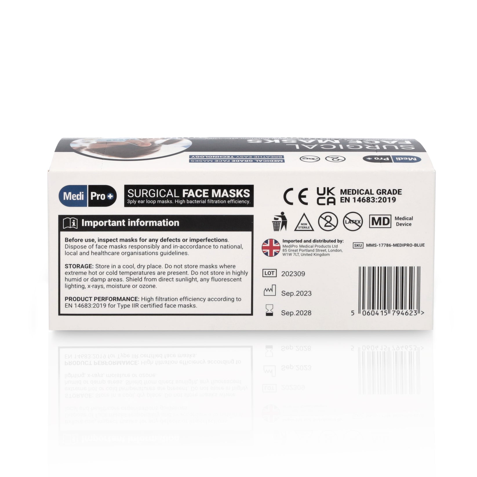 Surgical Face Masks - Type IIR Certified x 50 – Medisave UK