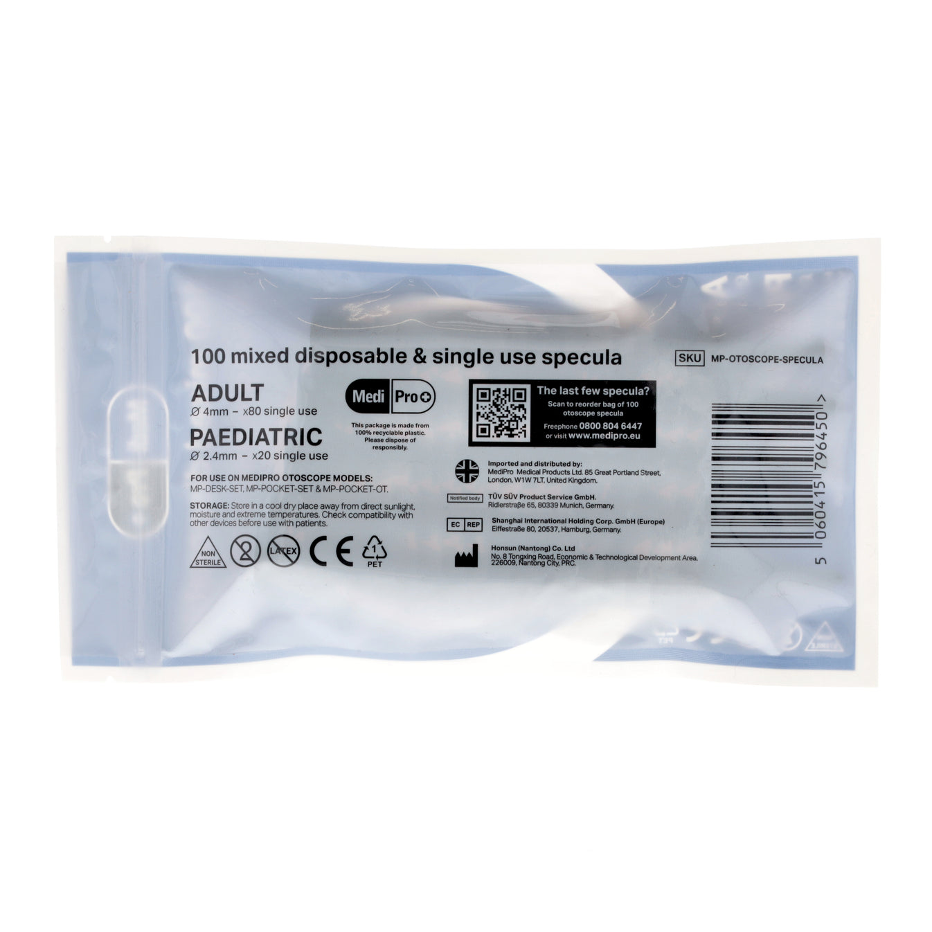 MediPro Disposable Otoscope Specula for Adult and Paediatric x 100 ...