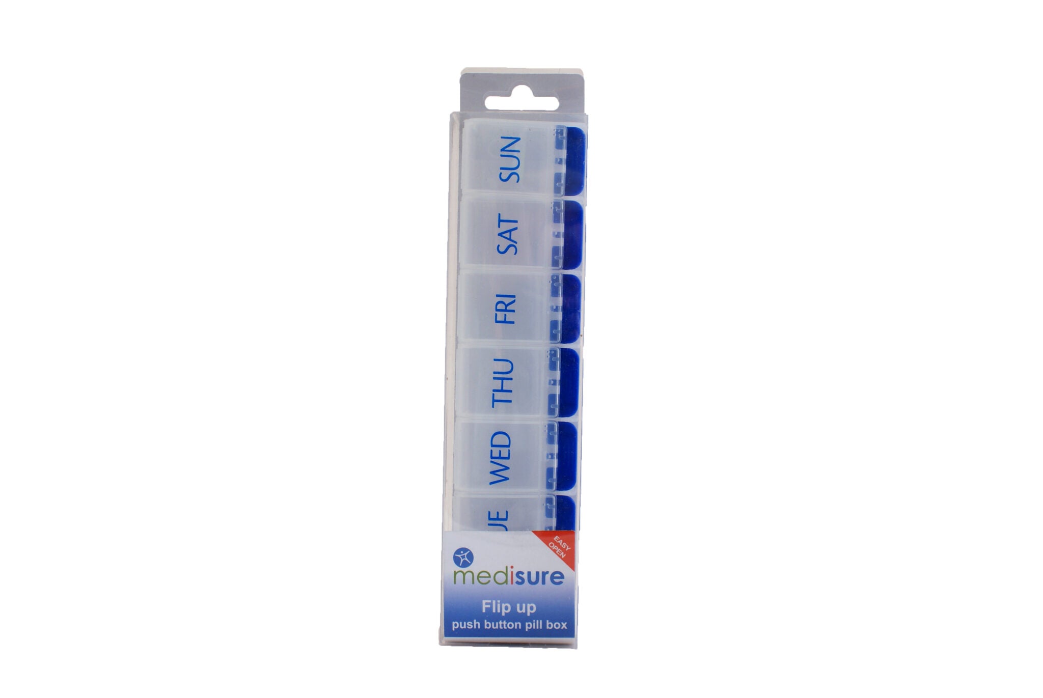 Flip-Up Push Button Pill Organiser – Medisave UK