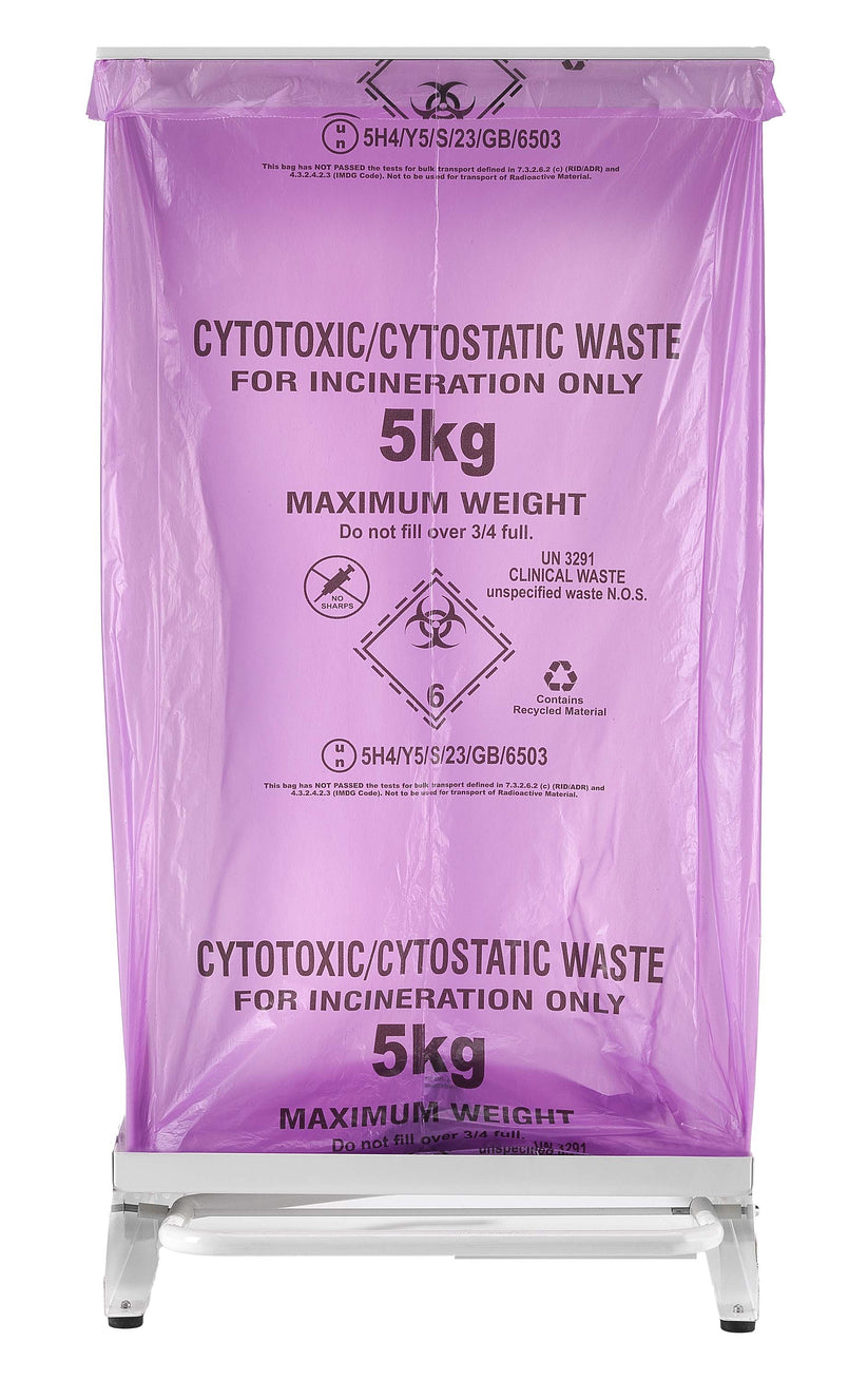 Purple - Cytotoxic Bag - Large 90L - Roll of 50 – Medisave UK