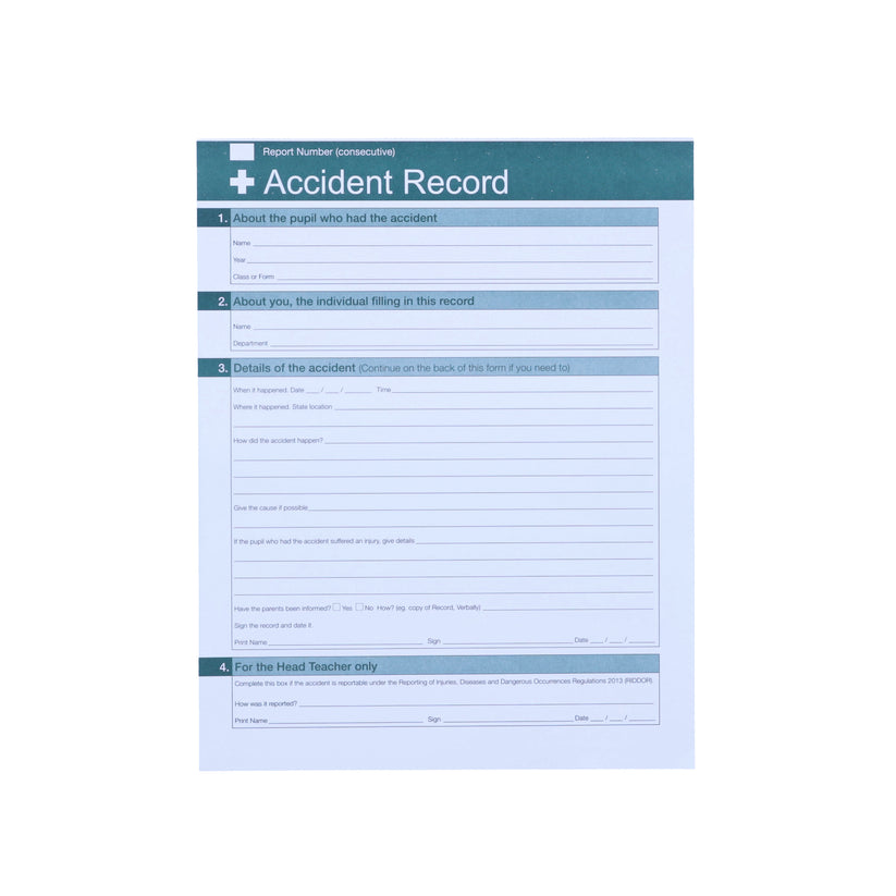 Pupil Accident Book – Medisave UK