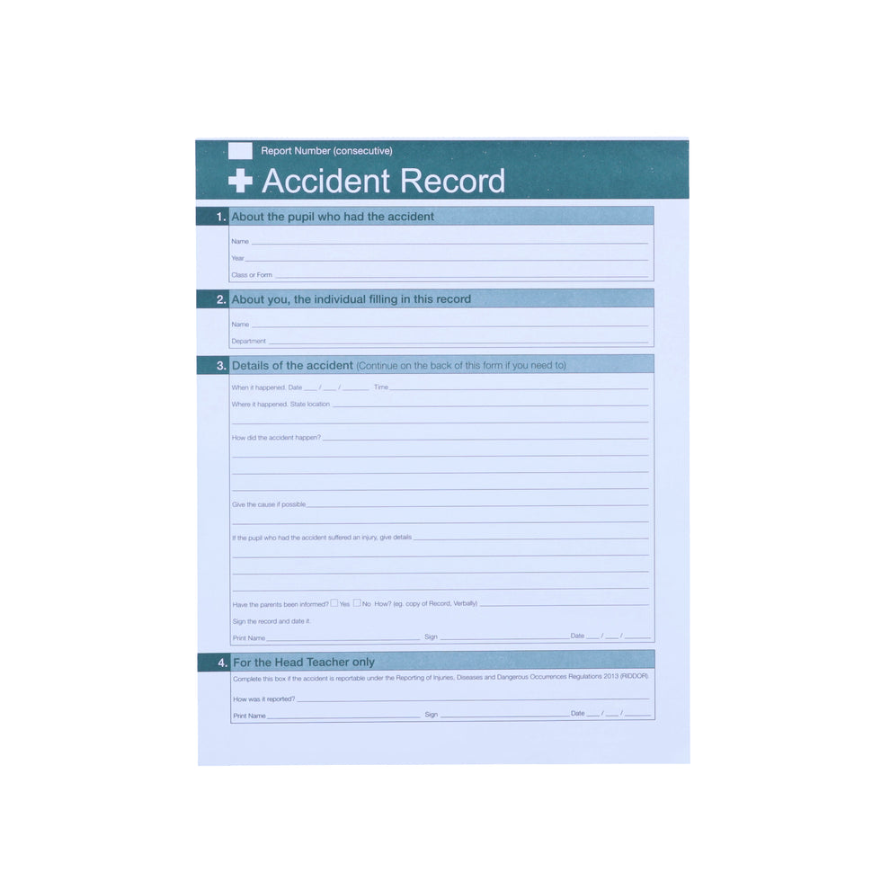 Pupil Accident Book – Medisave UK