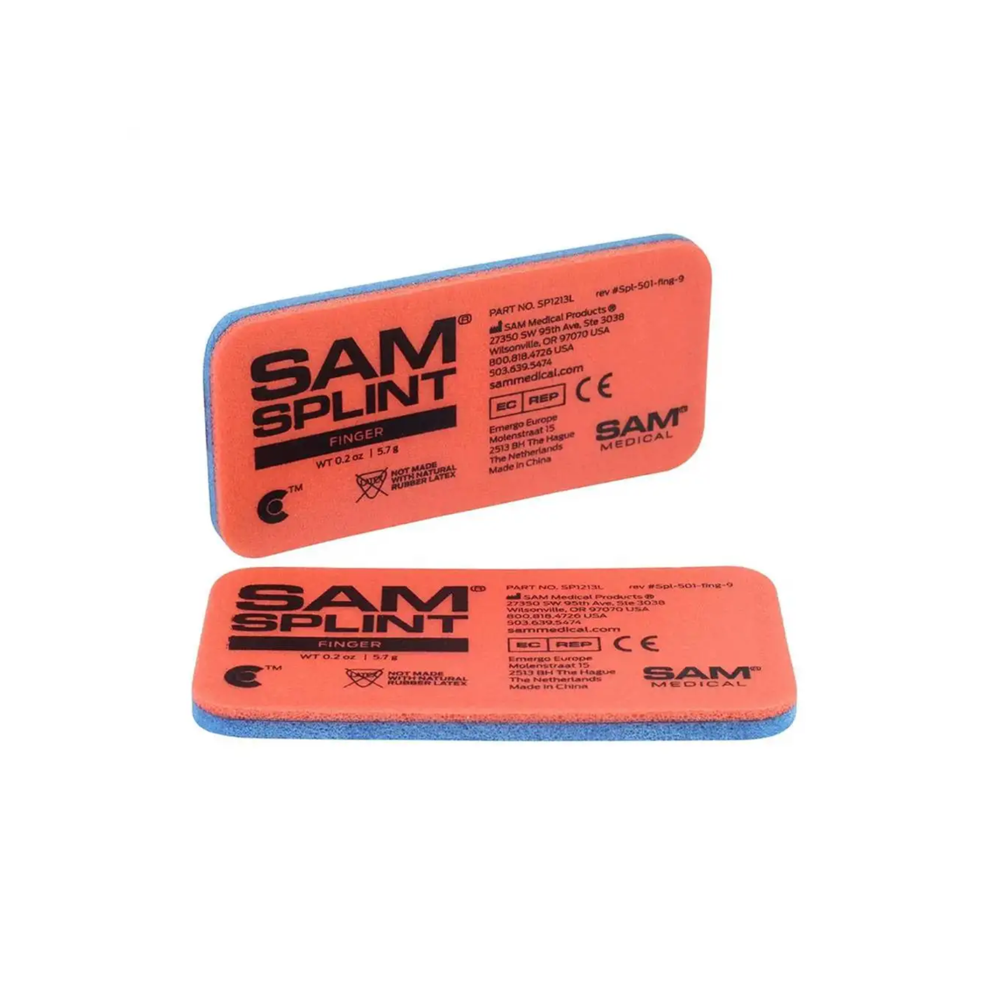 SAM® Splint 4" 9.5cm x 4.6cm Finger - Orange & Blue – Medisave UK