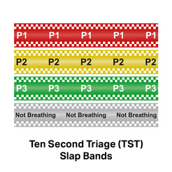 NHS Ten Second Triage (TST) Slap Band Pack of 20 - Black Case – Medisave UK