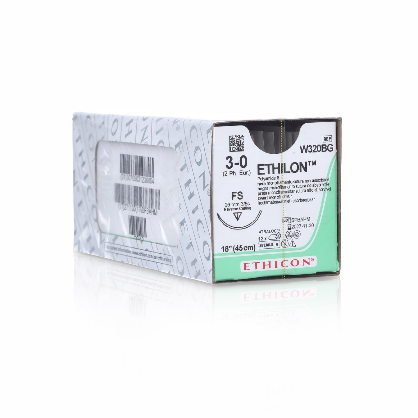 Ethilon Suture - 26mm 45cm - 3.0 USP x 12 – Medisave UK