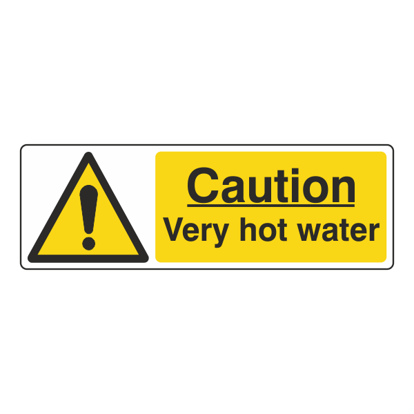 Caution Very Hot Water Sign – Medisave UK