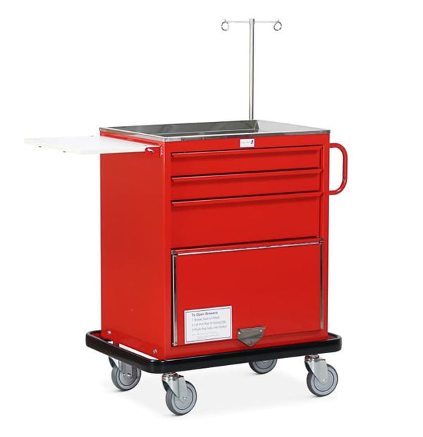 Resuscitation Trolley - 3x Drawers and Lower Cupboard – Medisave UK
