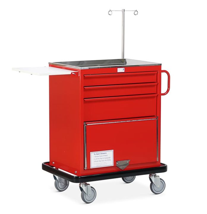 Resuscitation Trolley - 3x Drawers and Lower Cupboard – Medisave UK
