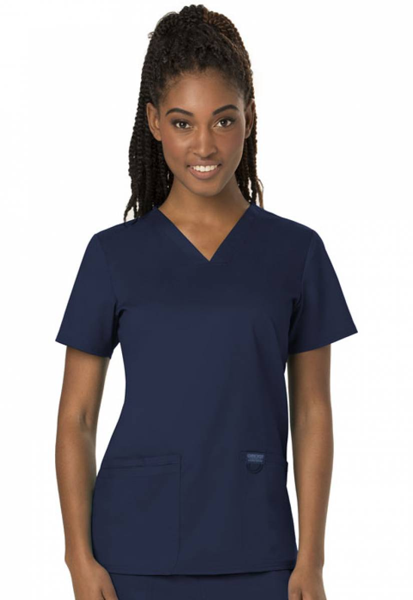 V-Neck Top - Navy – Medisave UK
