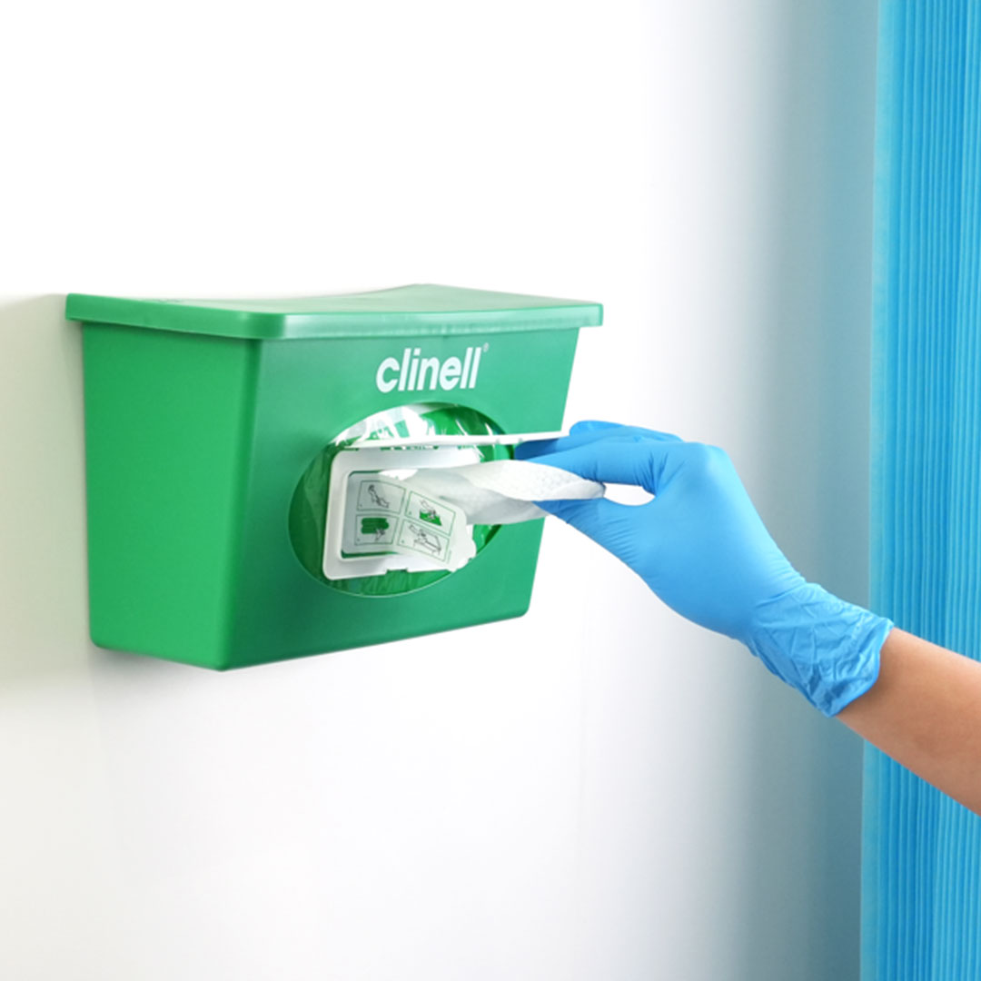Clinell Universal Wipes Wall Mounted Dispenser - Green – Medisave UK