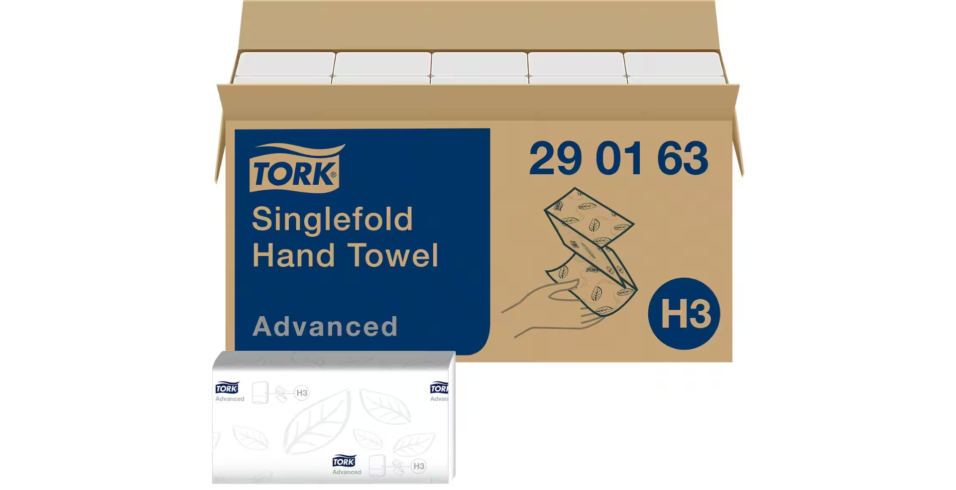 Tork Blue Singlefold Hand Towel 2ply H3 (15x250) – Medisave UK