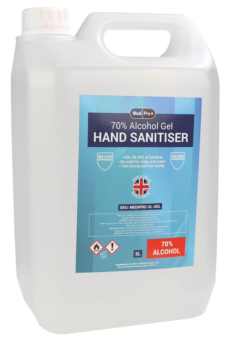 Medisave 70% Alcohol Hand Liquid Gel - 5ltr Container – Medisave UK
