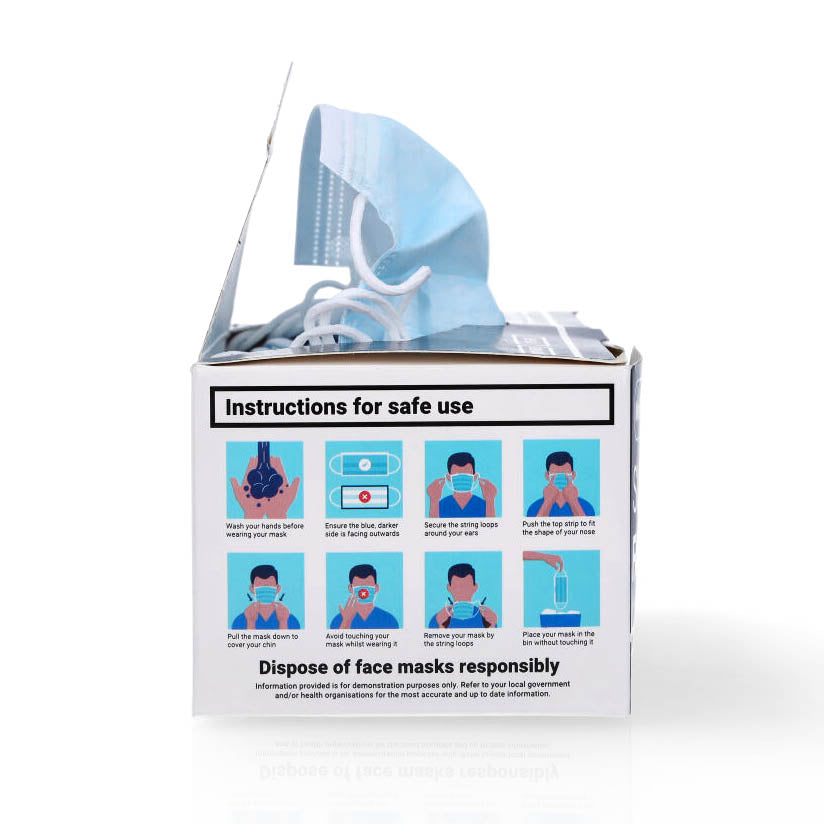 Surgical Face Masks - Type IIR Certified x 50 – Medisave UK