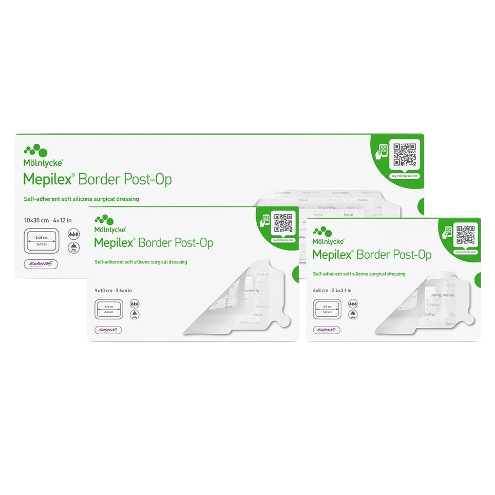 Mepilex Boarder Post Operation Dressing - 10cm x 30cm - Box of 10 ...