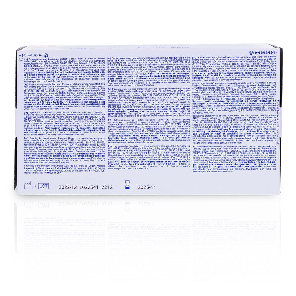 Sempercare Velvet Nitrile Medium Gloves Pack of 100 – Medisave UK