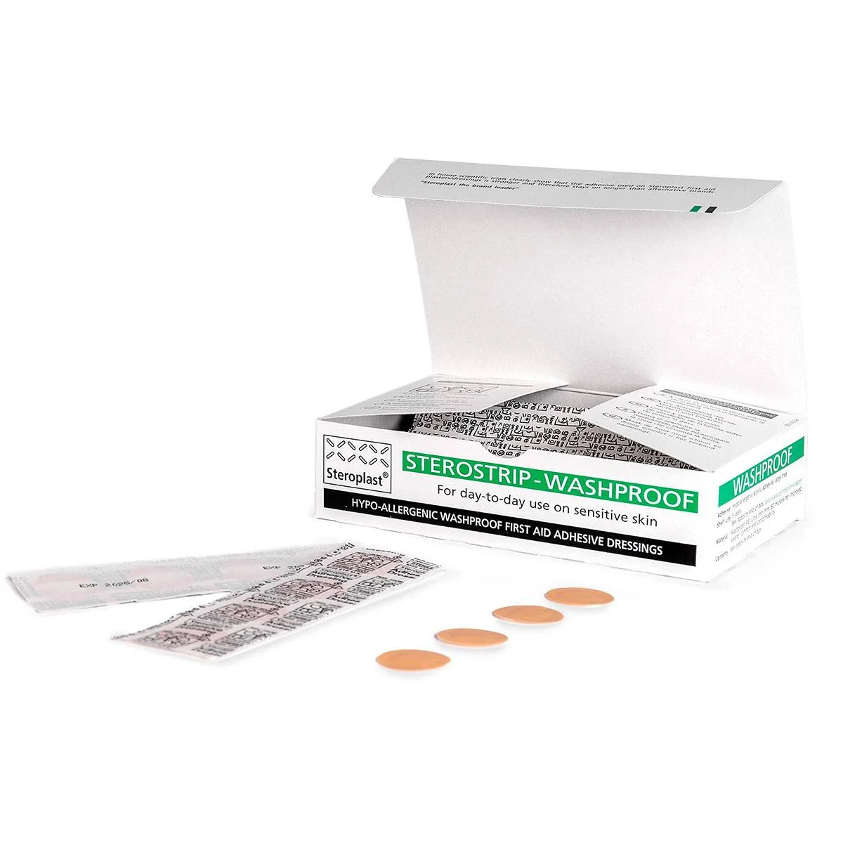 Hypoallergenic Washproof Spot Plasters – 2.4cm (Pack of 100) – Medisave UK