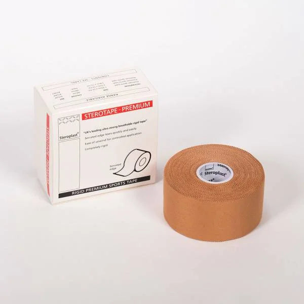 Premium Sports Strapping Tape – 3.8cm x 10m – Tan - Single – Medisave UK
