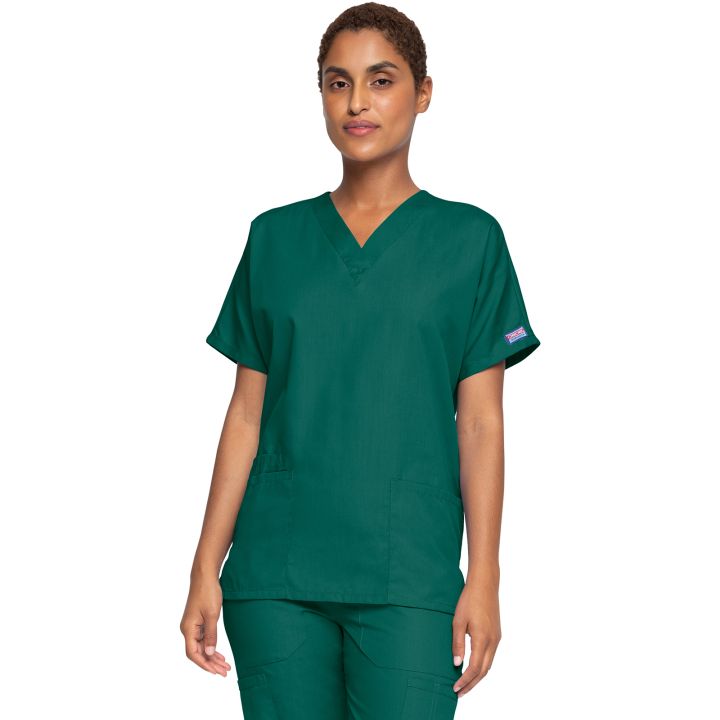 V-Neck Top - Hunters Green - XS – Medisave UK
