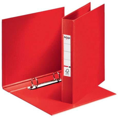 Rexel Choices A4 Ring Binder, 25mm Spine, 2 O-Ring, Red – Medisave UK