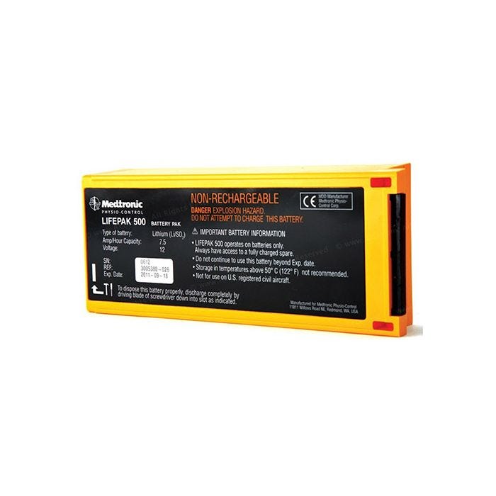 Medtronic Defib Battery for LifePak 500 (Non-Rechargeable) – Medisave UK