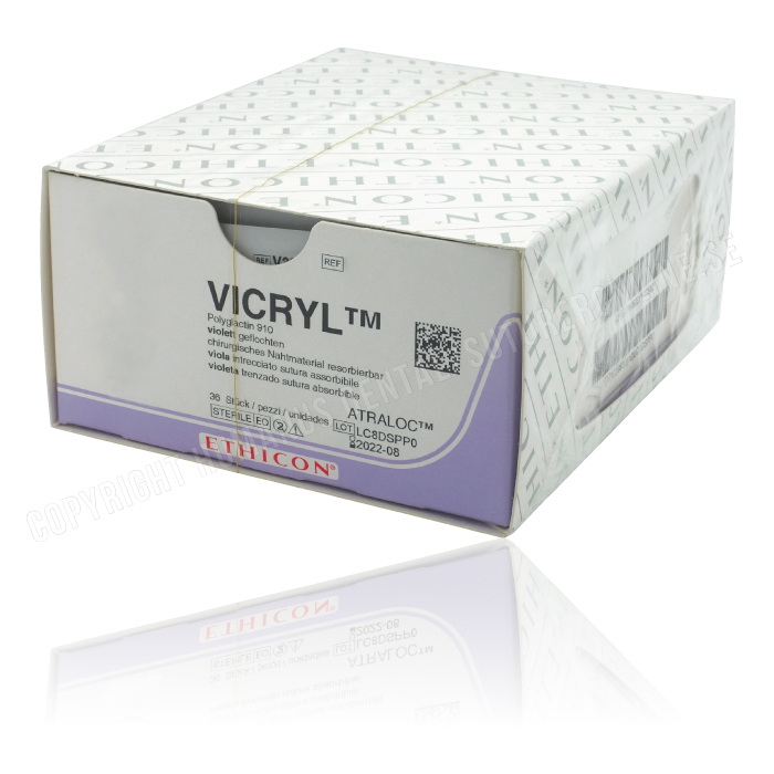 Vicryl suture 5-0 - PS-4C 45 cm undyed - Box of 12 – Medisave UK