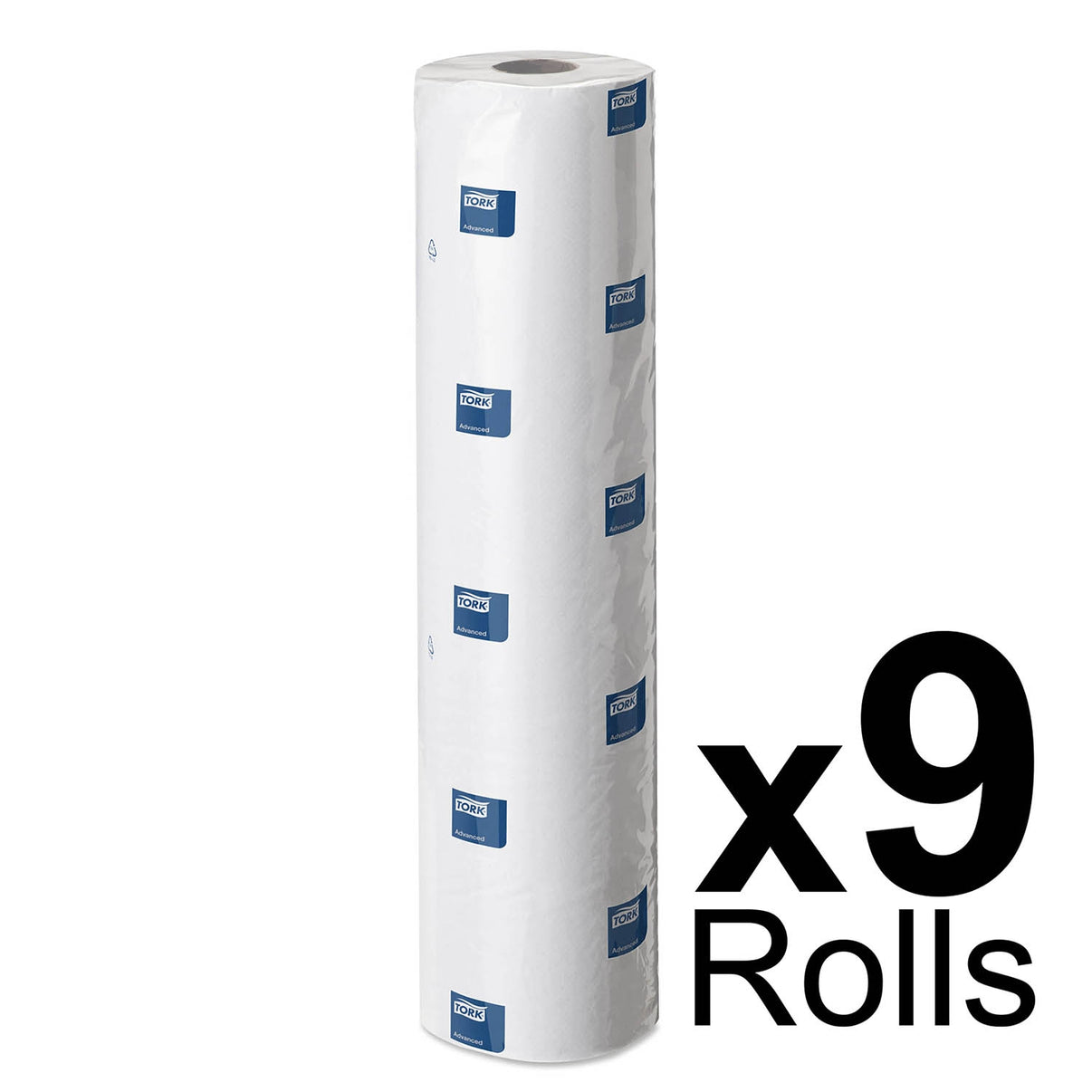 Tork Couch Roll Advanced White 2 Ply - 150250 - Case of 9 Rolls - 48cm ...