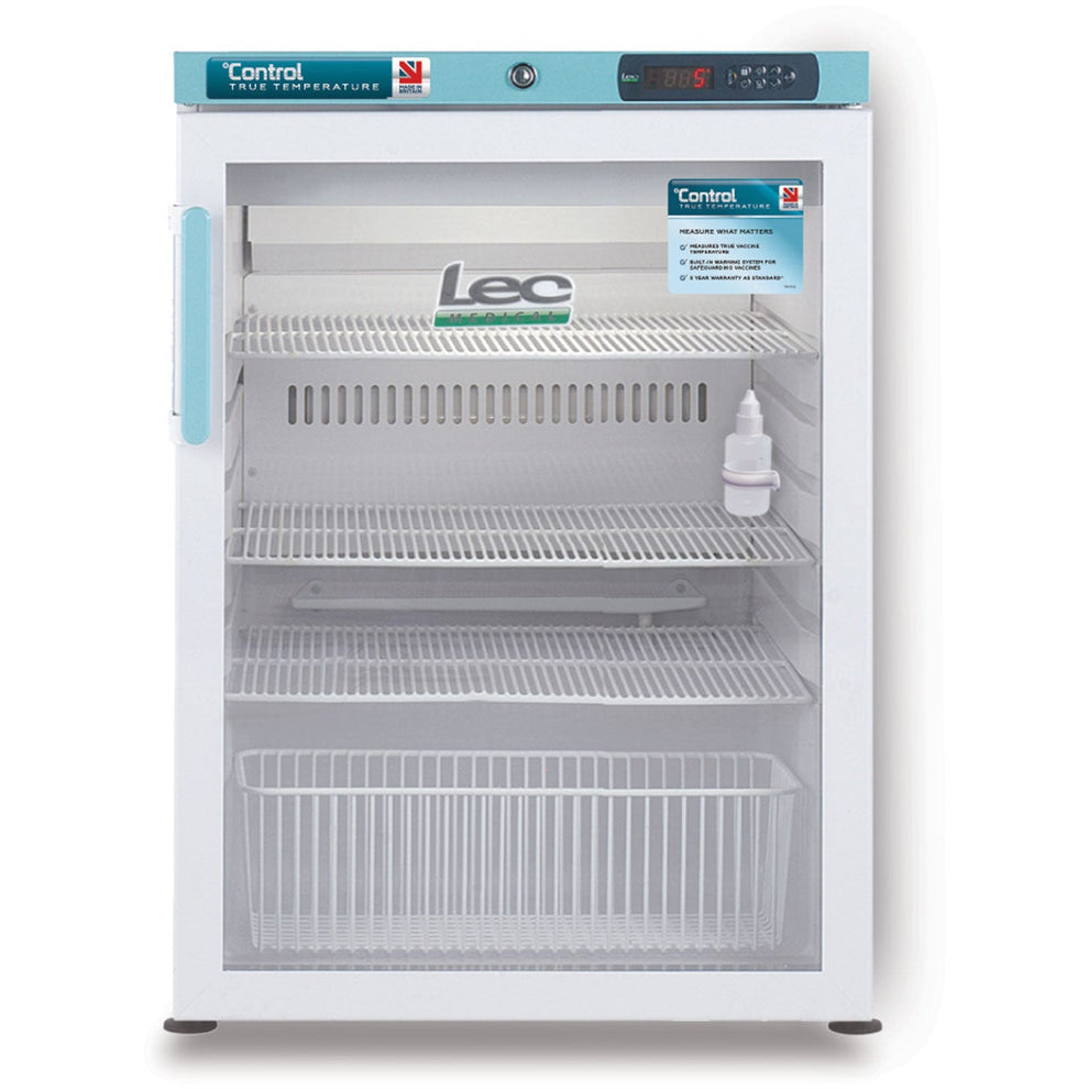 Lec 151 Litre Under-Counter Pharmacy Fridge - Glass Door – Medisave UK