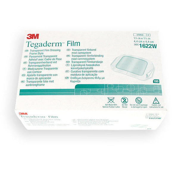 3M Tegaderm Transparent Film Dressing 4.4 x 4.4cm Box of 100 – Medisave UK