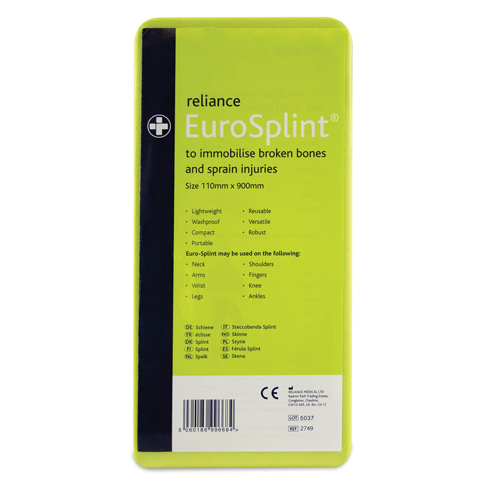 Reliance Euro-Splint FLAT 110mm x 900mm – Medisave UK